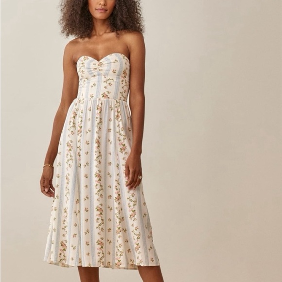 Reformation | Dresses | Reformation Strapless Floral Dress | Poshmark